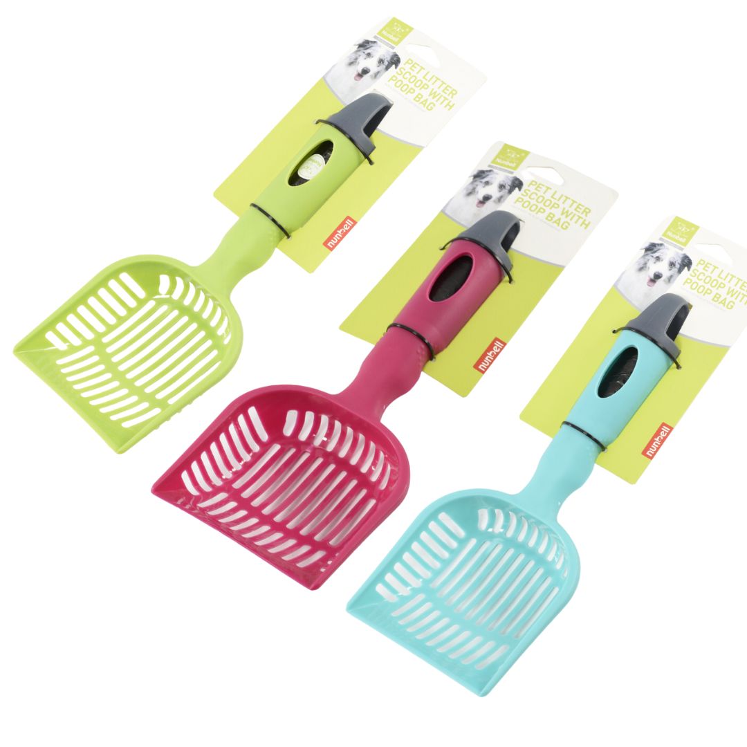 Nunbell Ultimate Pet Waste Scooper with Built-In Poop Bag Holder - Mega ...