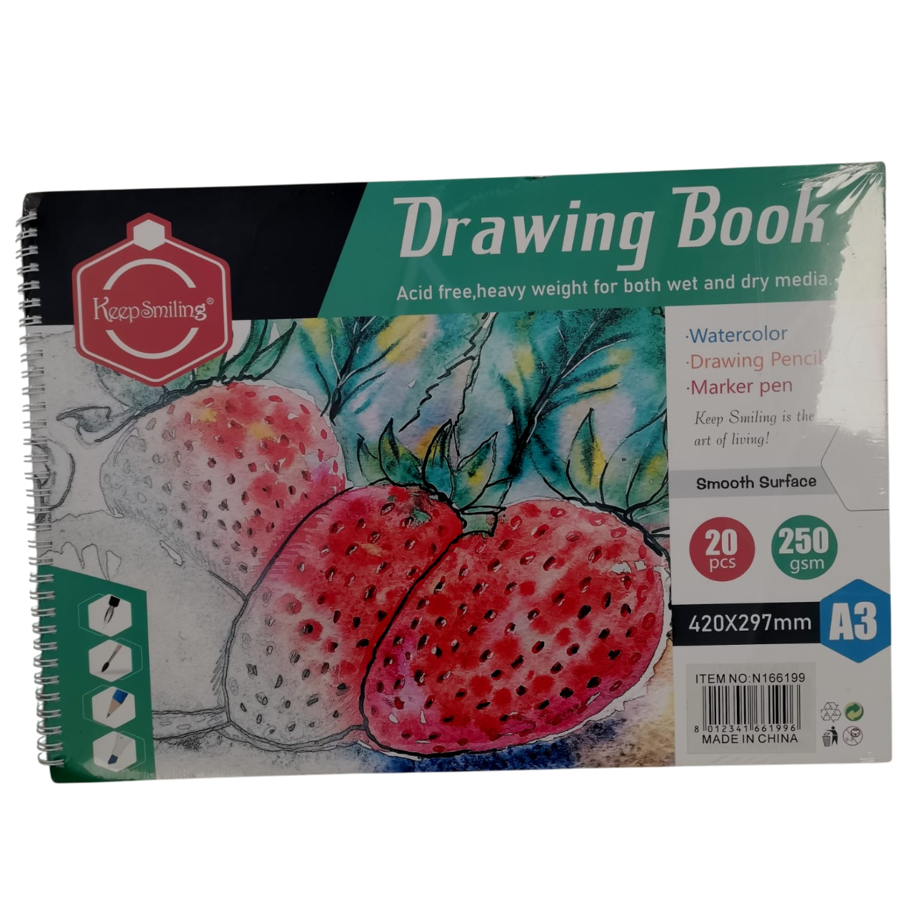 DRAWING BOOK – 20 SHEETS (A3, 250gsm) – Mega Home